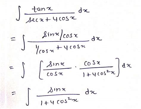 Integral Of Tanx