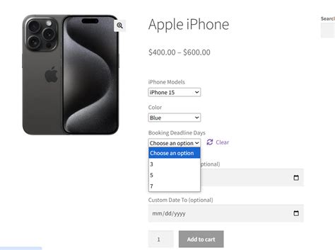 How To Add A Custom Date Range Input Field To Woocommerce Product Page Tyche Softwares