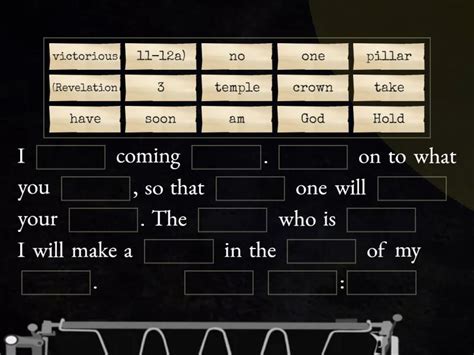 Lesson 06 Memory Verse Secondary Complete The Sentence