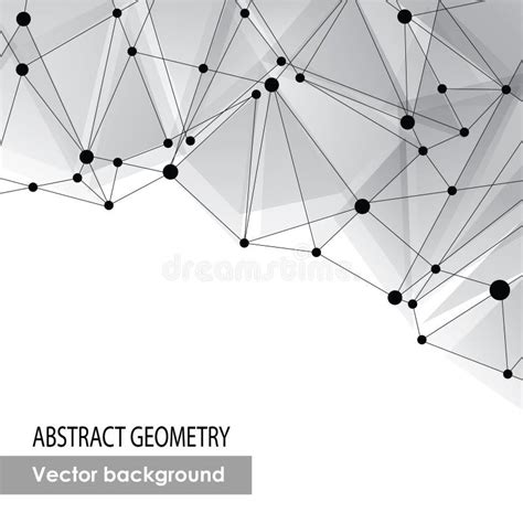 Polygonal Background With Abstract Molecular Connection Stock Vector