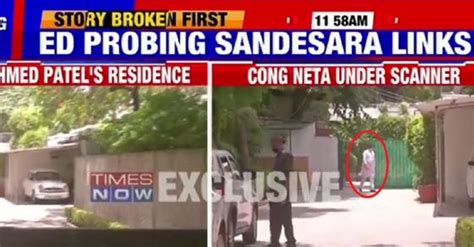Ed Grills Sonia Gandhis Aide Ahmed Patel For Eight Hours On Sterling