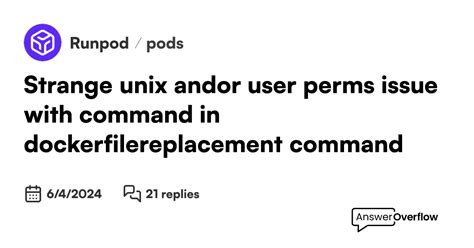 Strange Unix Andor User Perms Issue With Command In Dockerfile