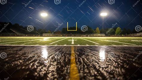Touchdown High School Football Lights Stock Illustration Illustration