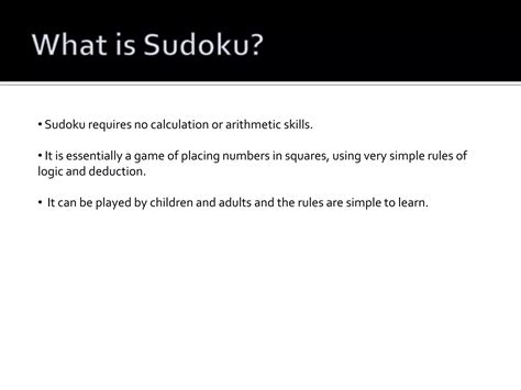 Presentation Sudoku Assignment Pptx Puzzle Video Games Video