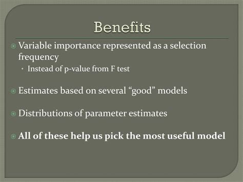 Ppt Model Averaging As An Alternative Method Of Variable Selection