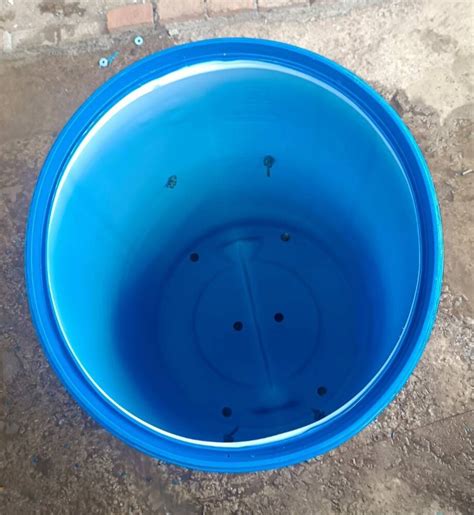 ถังขยะปากกว้าง 200 ลิตร ก้นถังเจาะรูไร้กังวลน้ำขัง พลาสติกรุ่นหนาสุด Pp 2557 Thaipick