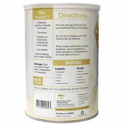 Procel® Whey Protein Supplement 10 Oz Can Jeritek Llc