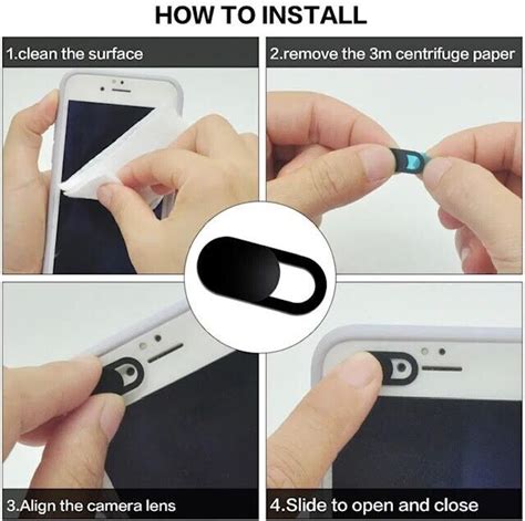 Web Cam Shutter Privacy Slider Plastic Camera Laptop Phone Cover White X 3pcs Ebay