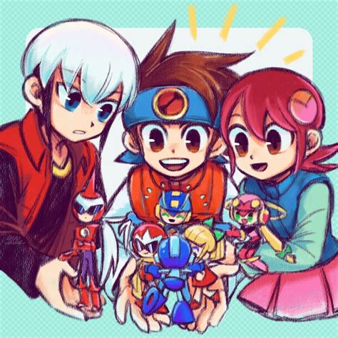 Roll Mega Man Megamanexe Proto Man Mayl Sakurai And 4 More Mega