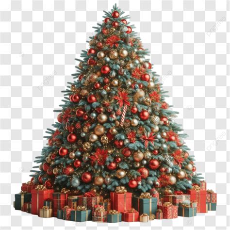 3d 크리스마스 트리 및 장식 달 매우 상세한 크리스마스 트리와 장식 달이 매우 상세하게 표현되어 있습니다 3차원 Png 일러스트 및 이미지 에 대한 무료 다운로드