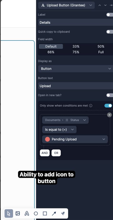 feature request icons for fields displayed as buttons feature