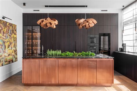 Modern Custom Kitchen Design Copper And Black Elegance Project