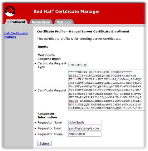 Requesting And Receiving Certificates Red Hat Product Documentation