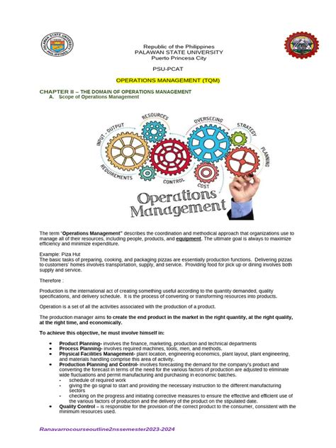 Operations Management Chapter 2 Pdf Operations Management Inventory