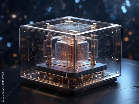 Image Of A Futuristic Quantum Computer In A High Tech Laboratory