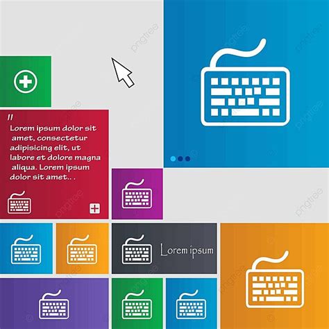 Modern Keyboard Icon With Cursor Pointer Sleek Interface Buttons For