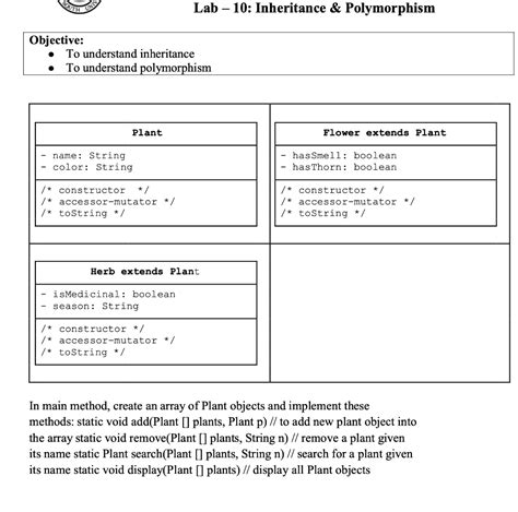 Solved South Und Lab 10 Inheritance And Polymorphism