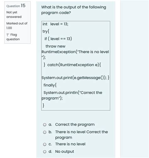 Solved What Is The Output Of The Following Program Code