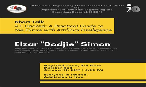 Upd Department Of Industrial Engineering And Operations Research Promoting National Progress