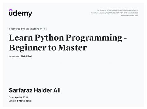sarfaraz haider ali on linkedin python udemy learning abdulbari