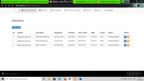 membuat crud data buku perpustakaan dengan codeigniter 3