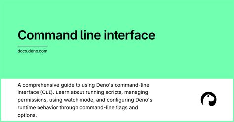 Command Line Interface Deno