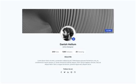 React Profiles Tailgrids