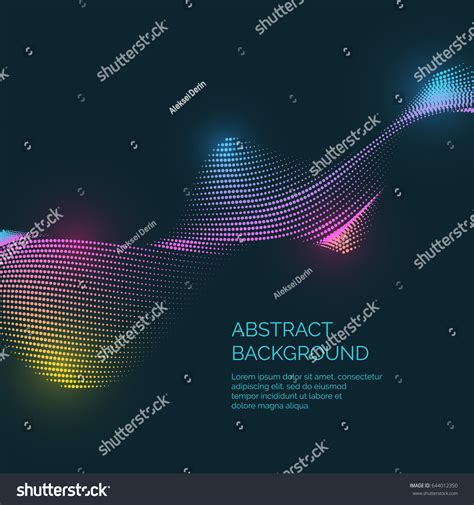 Vector Abstract Background Colored Dynamic Waves Stock Vector Royalty