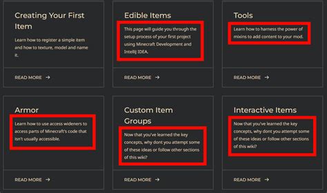 inconsistency navigation description on the items page · issue 31 · moddedmc wiki fabric