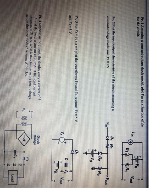 solved pr 1 assuming a constant voltage diode model plot