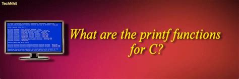 What Are The Printf Functions For C Tech Blog