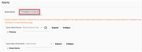 Configure Threatsync Alerts And Notification Rules