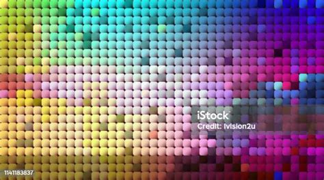 벡터 추상 픽셀 또는 기하학적 패턴 배경입니다 색상 파란색 그라데이션 배경 흐리게 사각형의 그림 0명에 대한 스톡 벡터 아트 및 기타 이미지 Istock