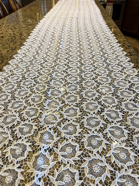 Vintage Bridal Lace Guipure Venetian And Two Embroidery Floral Lace