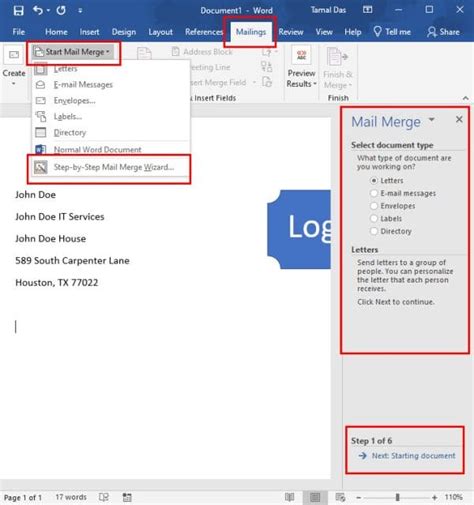 How To Mail Merge From Excel To Word In 2 Ways Technipages