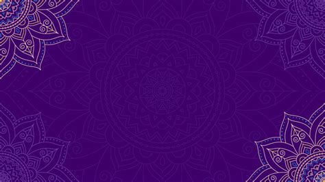 Luxurious Rich Violet Lotus Line Mandala Simple Blank Vector Background