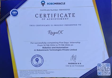 Ragul K On Linkedin Excited To Share A Milestone In Robotics And Automation Breaking New