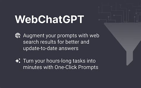 Webchatgpt Chatgpt With Internet Access Chrome Extension