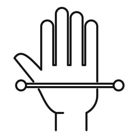 Palm Authentication Scan Icon Outline Style 14541754 Vector Art At Vecteezy