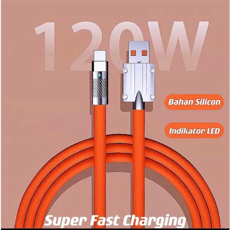 Jual Kabel Data Silikon 1m Usb Micro Usb Type C Lightning 120w 6a