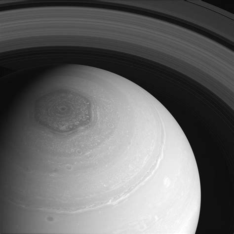 Saturns Bizarre Polar Hexagon Is Really Hazy