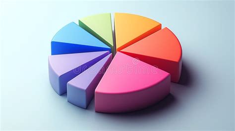 Vector Pie Chart With Pastel Colors And Soft Shadows Minimalist Infographic Design Generated