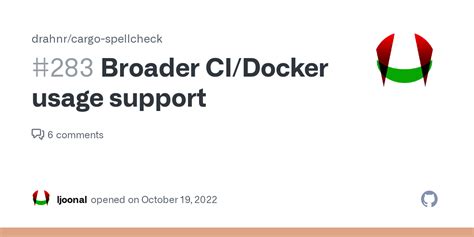 Broader Cidocker Usage Support · Issue 283 · Drahnrcargo Spellcheck