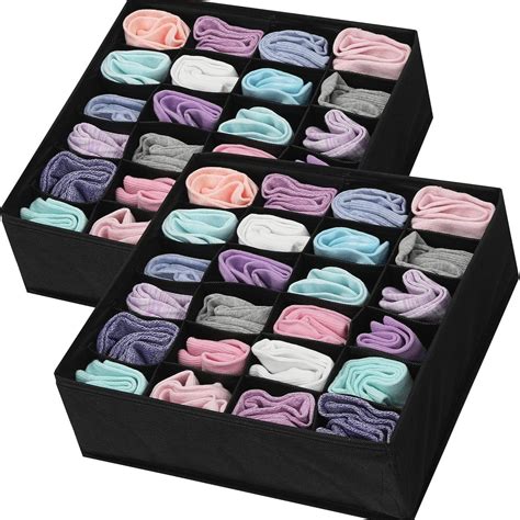 Sock Drawer Organizer Divider Underwear Organizer 24 Cell Closet