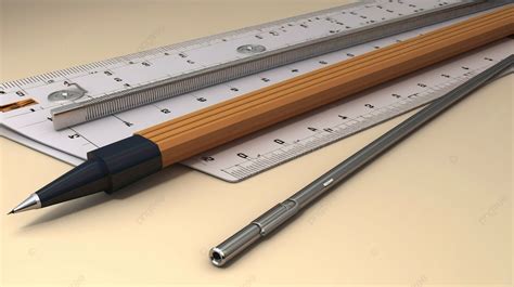 연필의 3d 렌더링 3d 그림 눈금자와 펜 고화질 사진 사진 배경 일러스트 및 사진 무료 다운로드 Pngtree