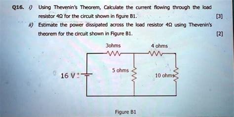 SOLVED Q16 Using Thevenin S Theorem Calculate The Current Flowing