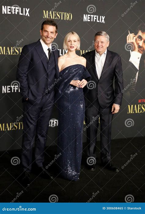 Bradley Cooper Carey Mulligan Ted Sarandos Imagen Editorial Imagen De