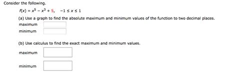 Solved Consider The Following A Use A Graph To Find The Chegg