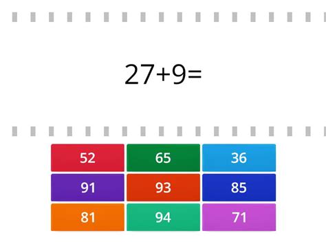 Addition With Regrouping In Ones Find The Match