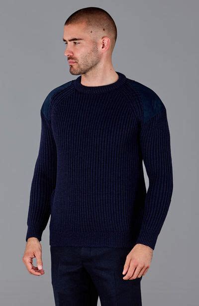 Mens Chunky British Wool Ribbed Shooting Jumper Knit Structure Jumper Knitwear Design